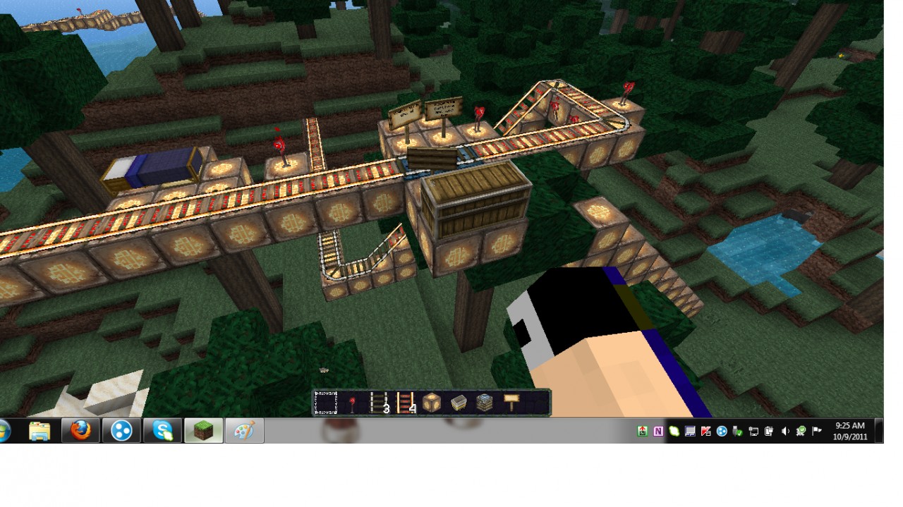 down to the ground roller coster Minecraft Map